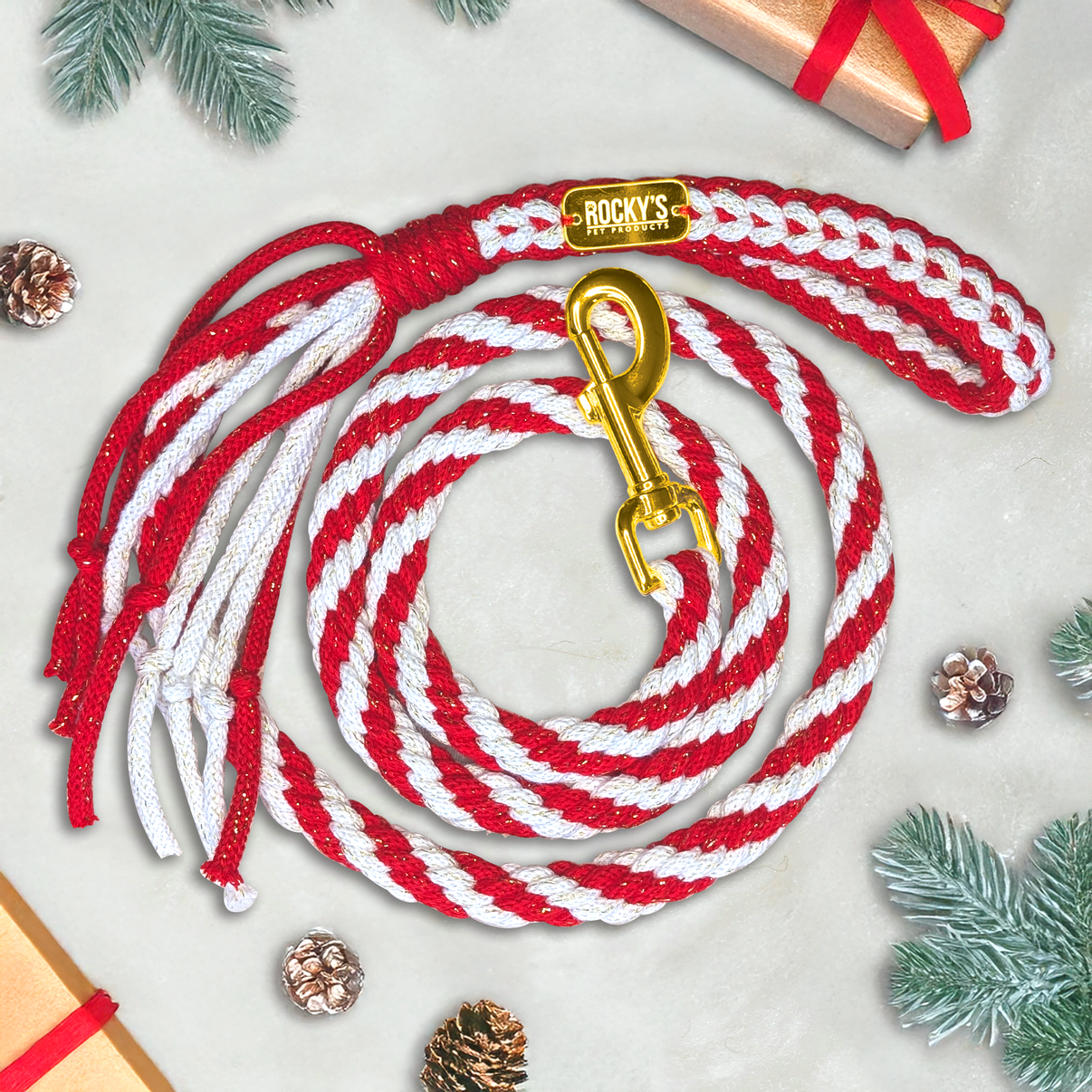 Make Your Own Dog Lead Craft Kit - Candy Cane Sparkle – Rocky's Pet ...